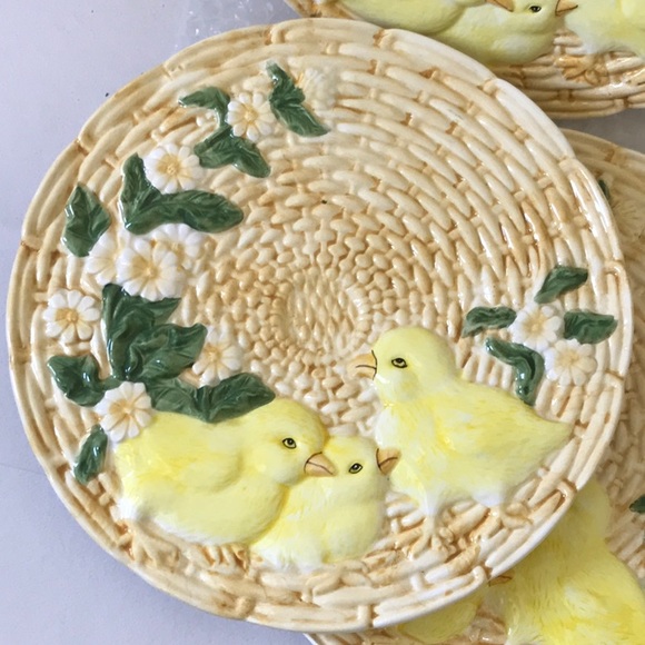 Dining | Easter Chickens Baby Chicks Spring Trivet Plates Unused ...